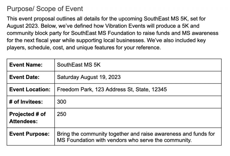 How to Write an Effective Event Proposal (+ Free Template)